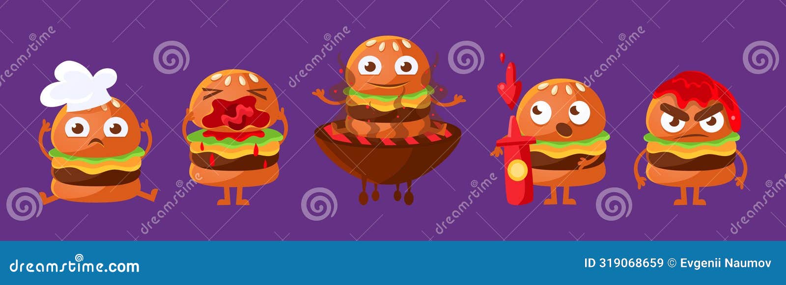 3d Cute Hamburger Character. Generate Ai Royalty-Free Stock Image ...