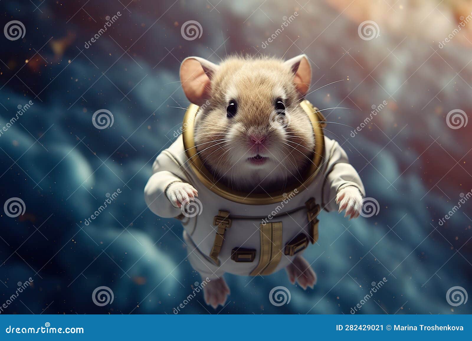 Cute Hamster Astronaut. Generative Ai Image. Stock Illustration ...