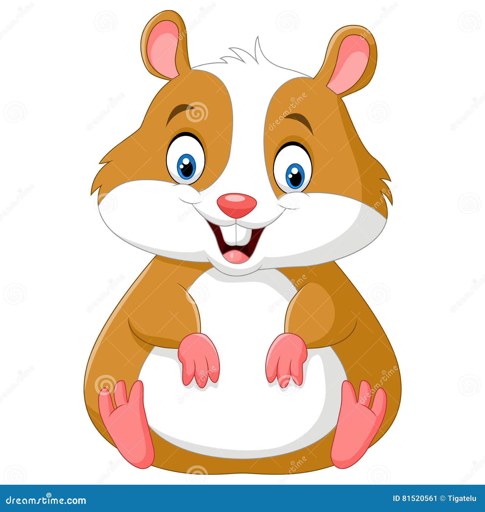 Cute hamster cartoon stock vector. Illustration of cartoon - 81520561