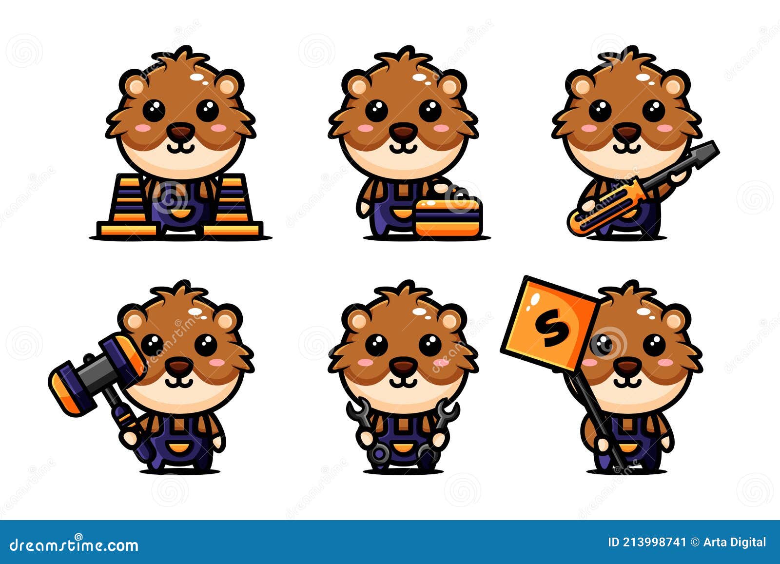 Hamster Character. Cartoon Curious Pet With Cage And Wheel. Feeder Or ...