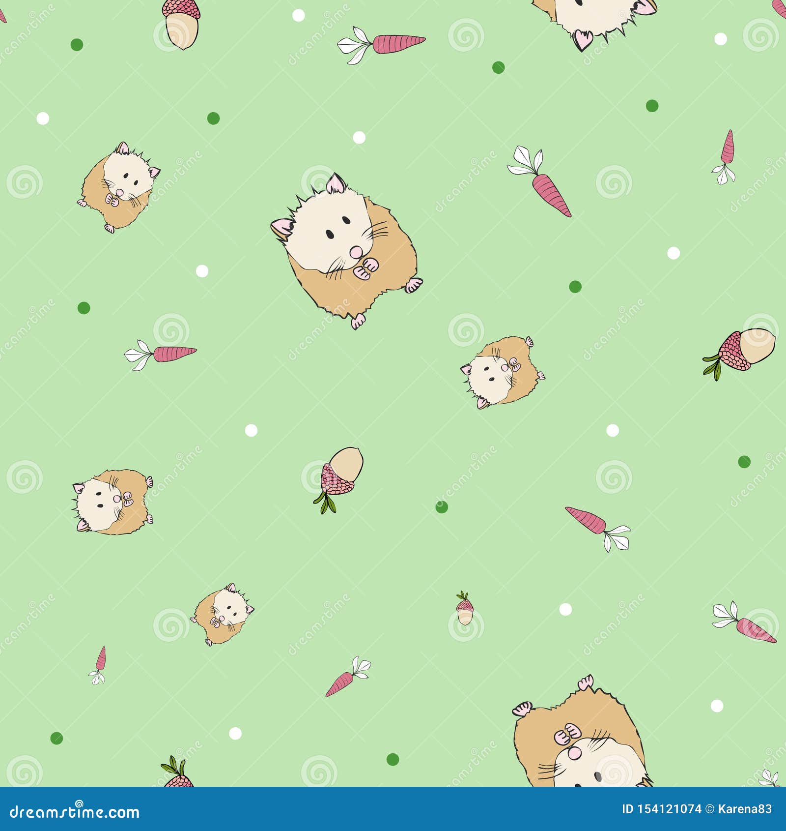 Cute Hamster Collection Pattern in Soft Green Repeat Print Vector Stock ... Cute Hamster Collection Pattern in Soft Green Repeat Print Vector Stock ...