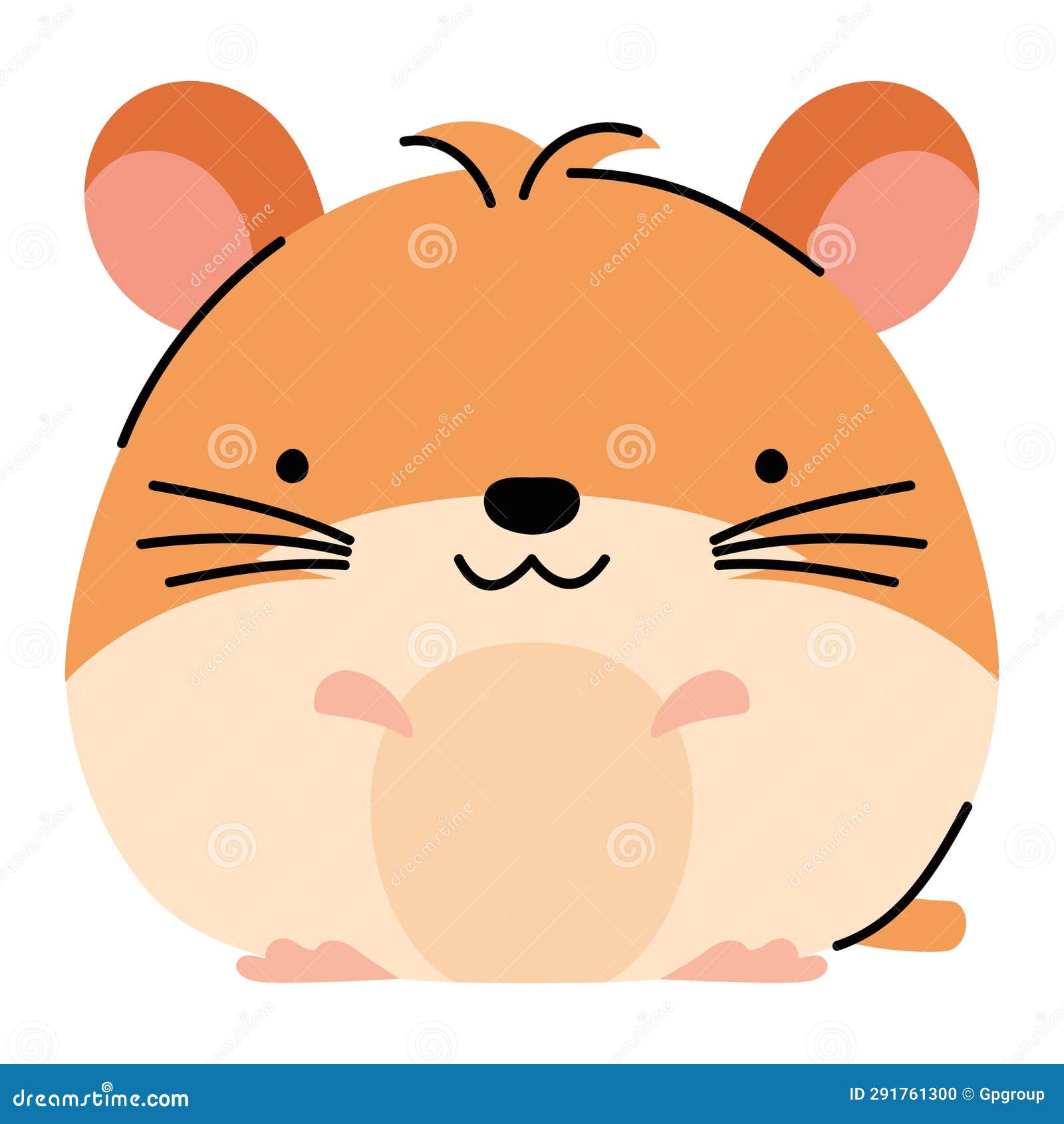 Cute hamster design stock vector. Illustration of color - 291761300