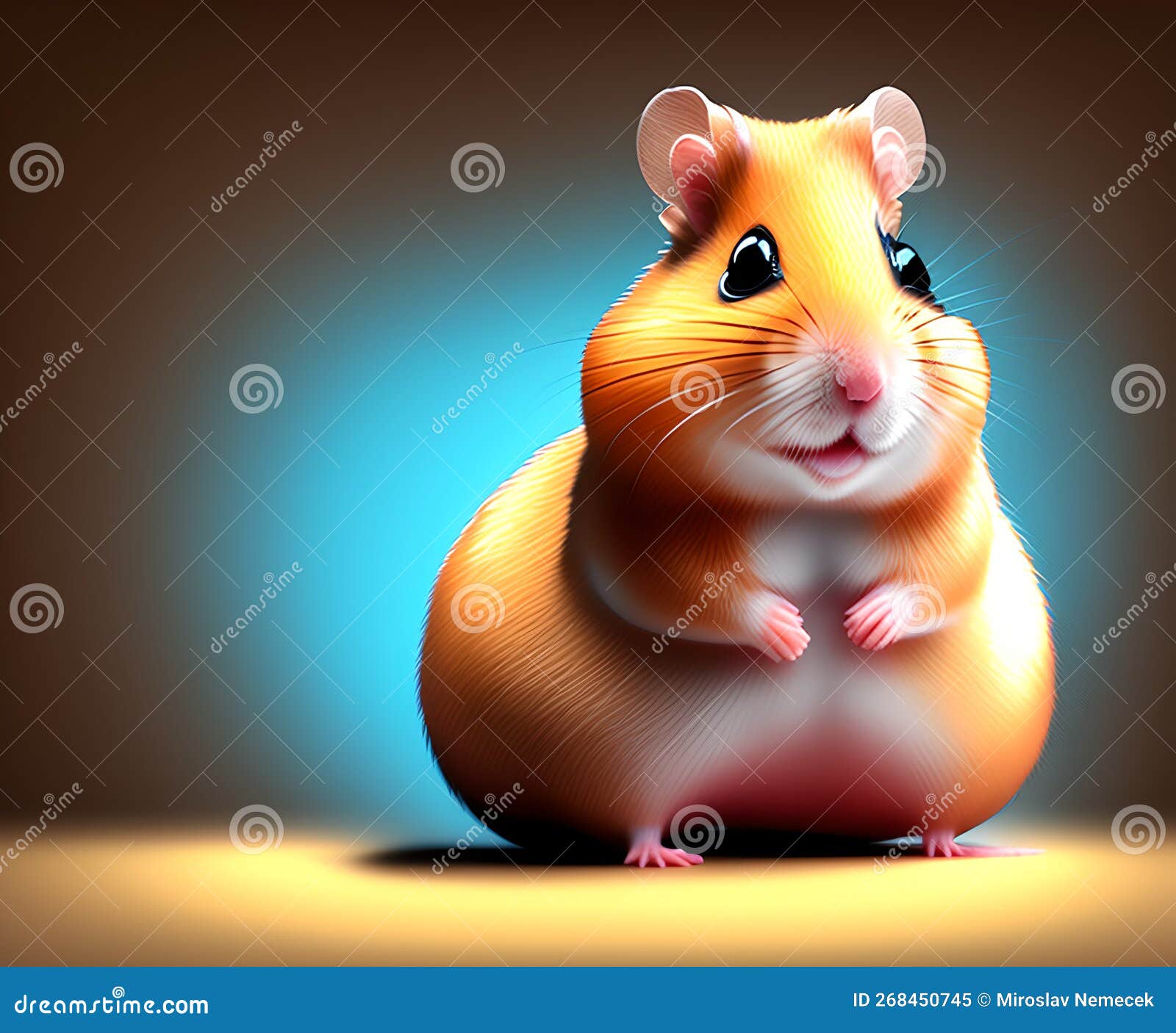 Cute Hamster, Generative AI Illustration Stock Illustration ...