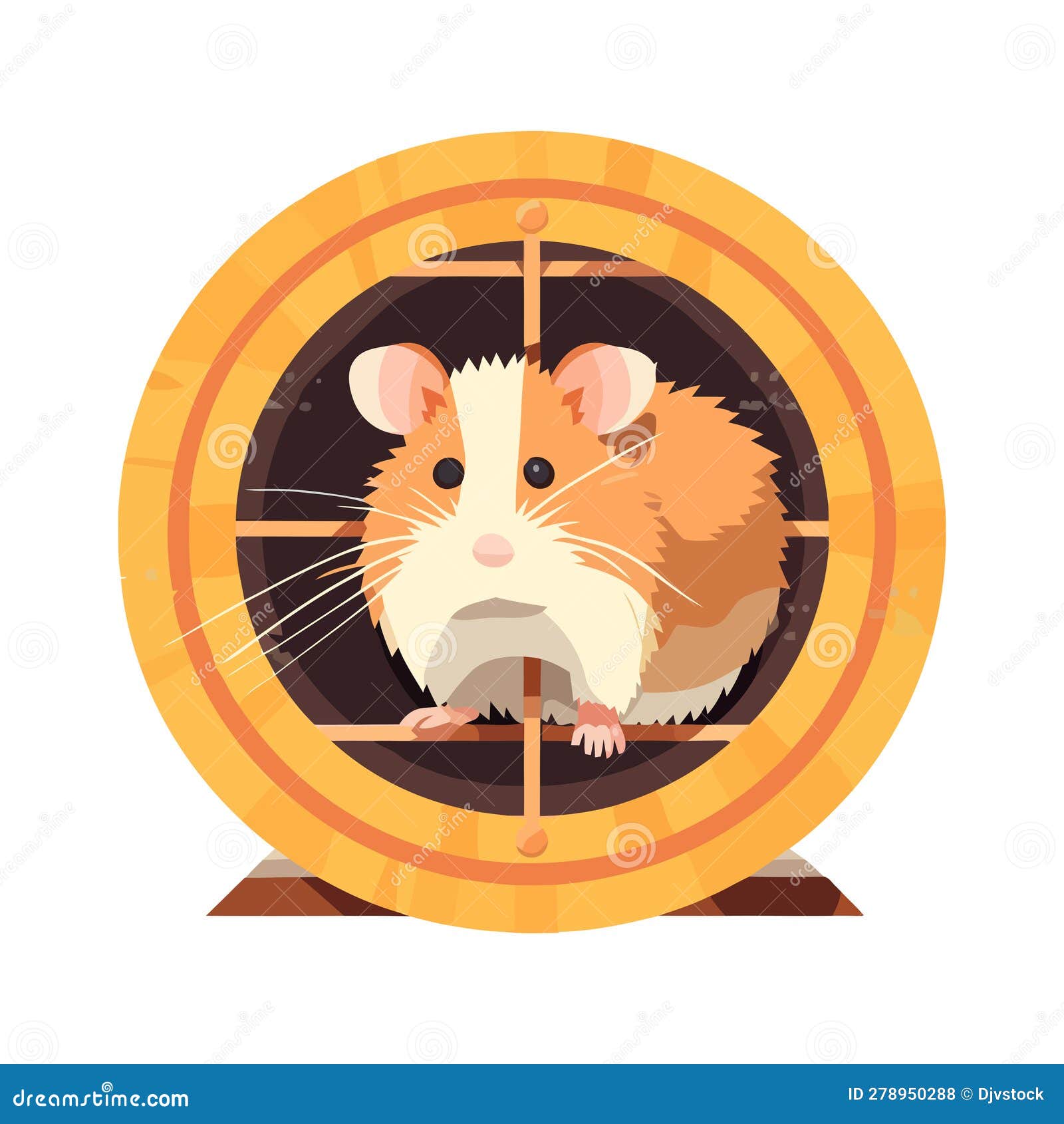 Cute Hamster Icon Sitting on White Background Stock Vector ...