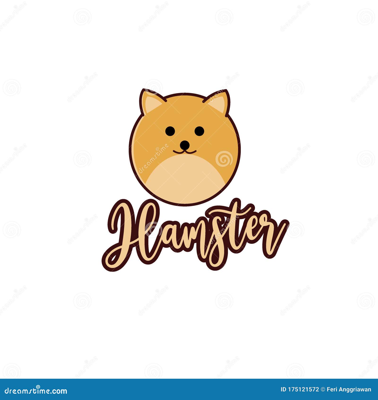 Cute hamster logo stock vector. Illustration of cartoon - 175121572