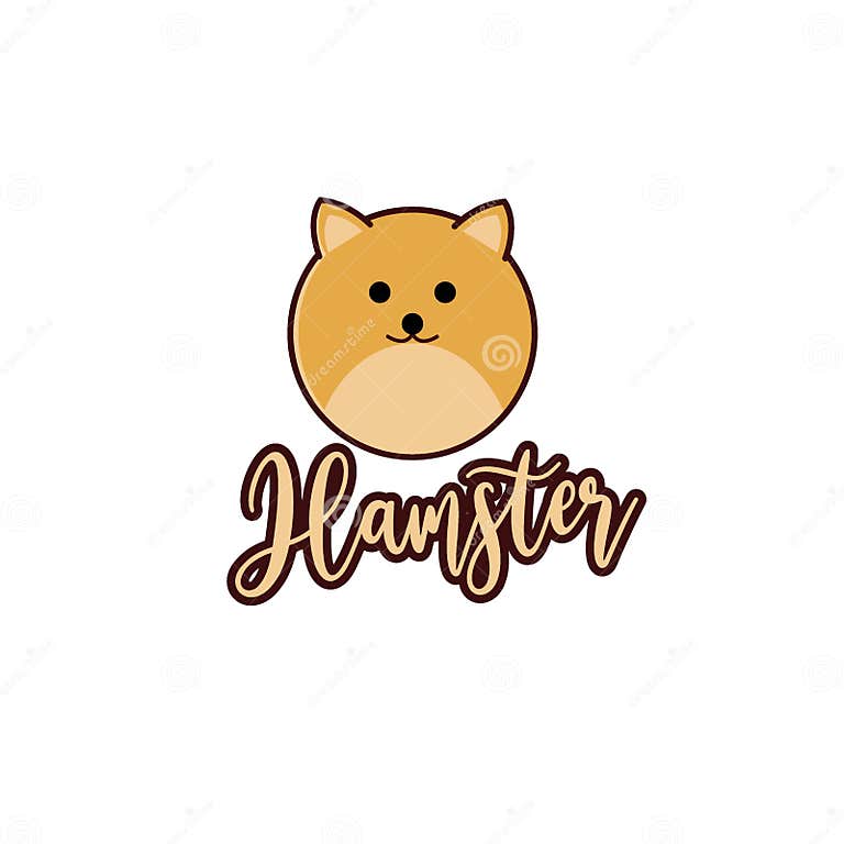 Cute hamster logo stock vector. Illustration of cartoon - 175121572