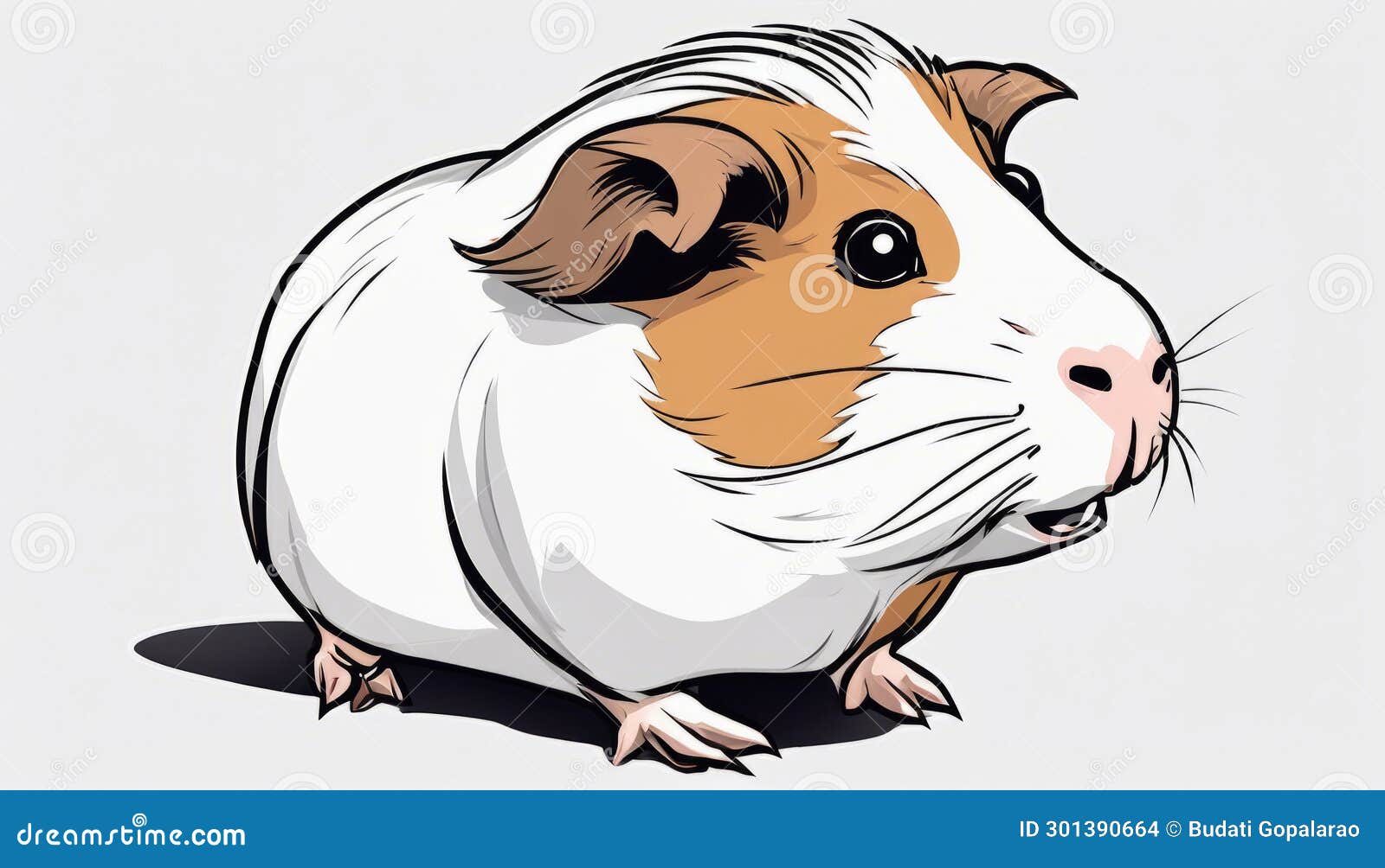 A Cute Hamster with a Long Tail Stock Illustration - Illustration of ...