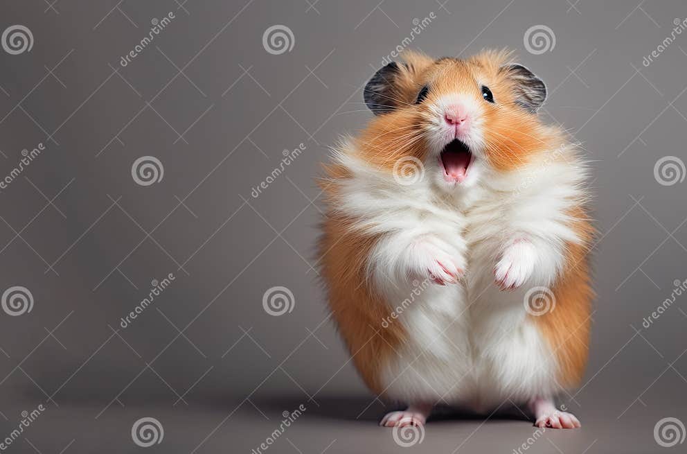 Cute Hamster Looking at Camera, Front View Stock Illustration ...