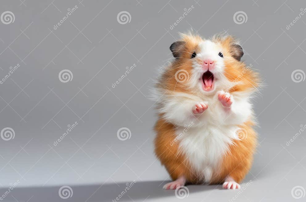 Cute Hamster Looking at Camera, Front View Stock Illustration ...