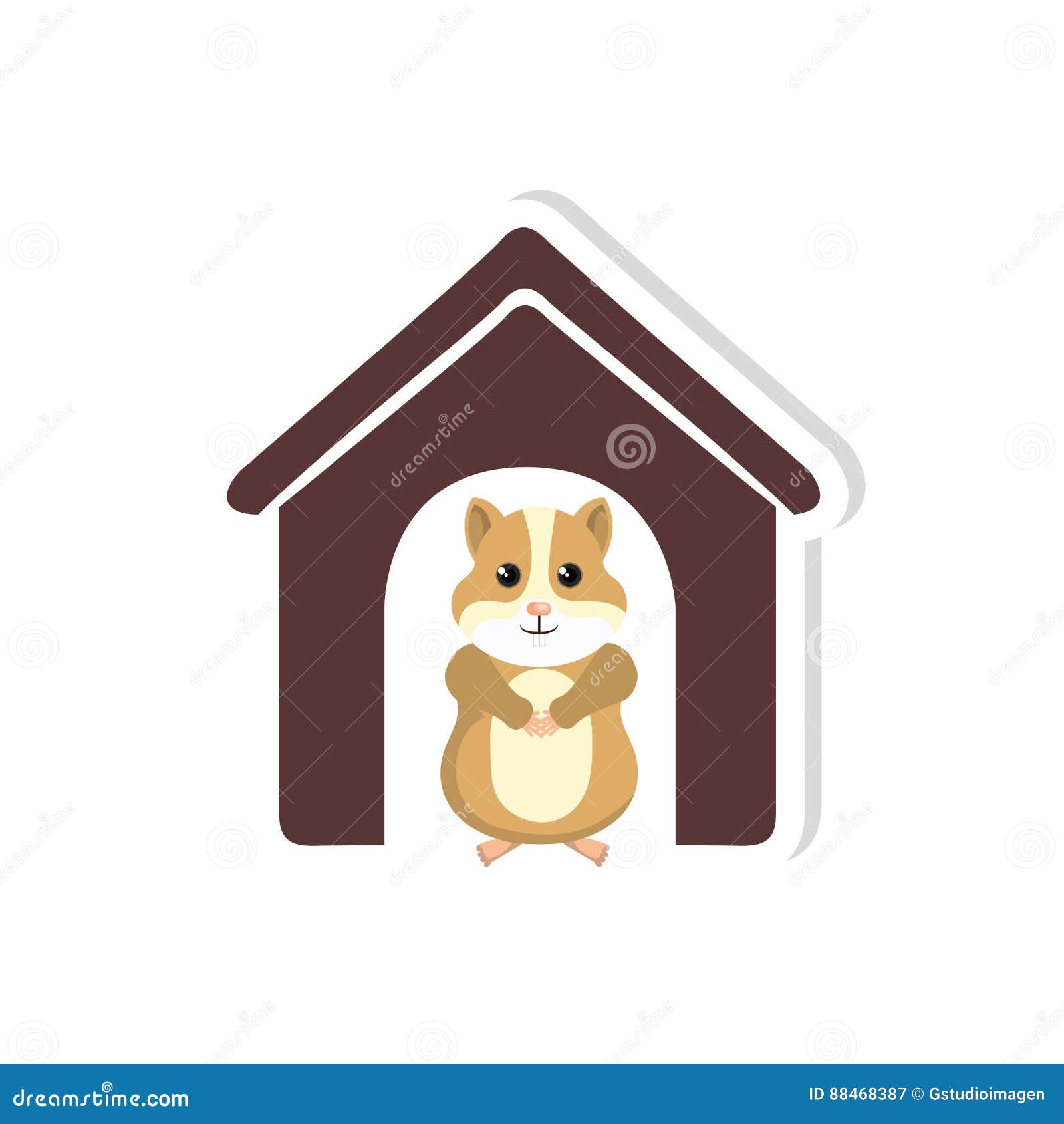 Cute hamster mascot icon stock vector. Illustration of nature - 88468387