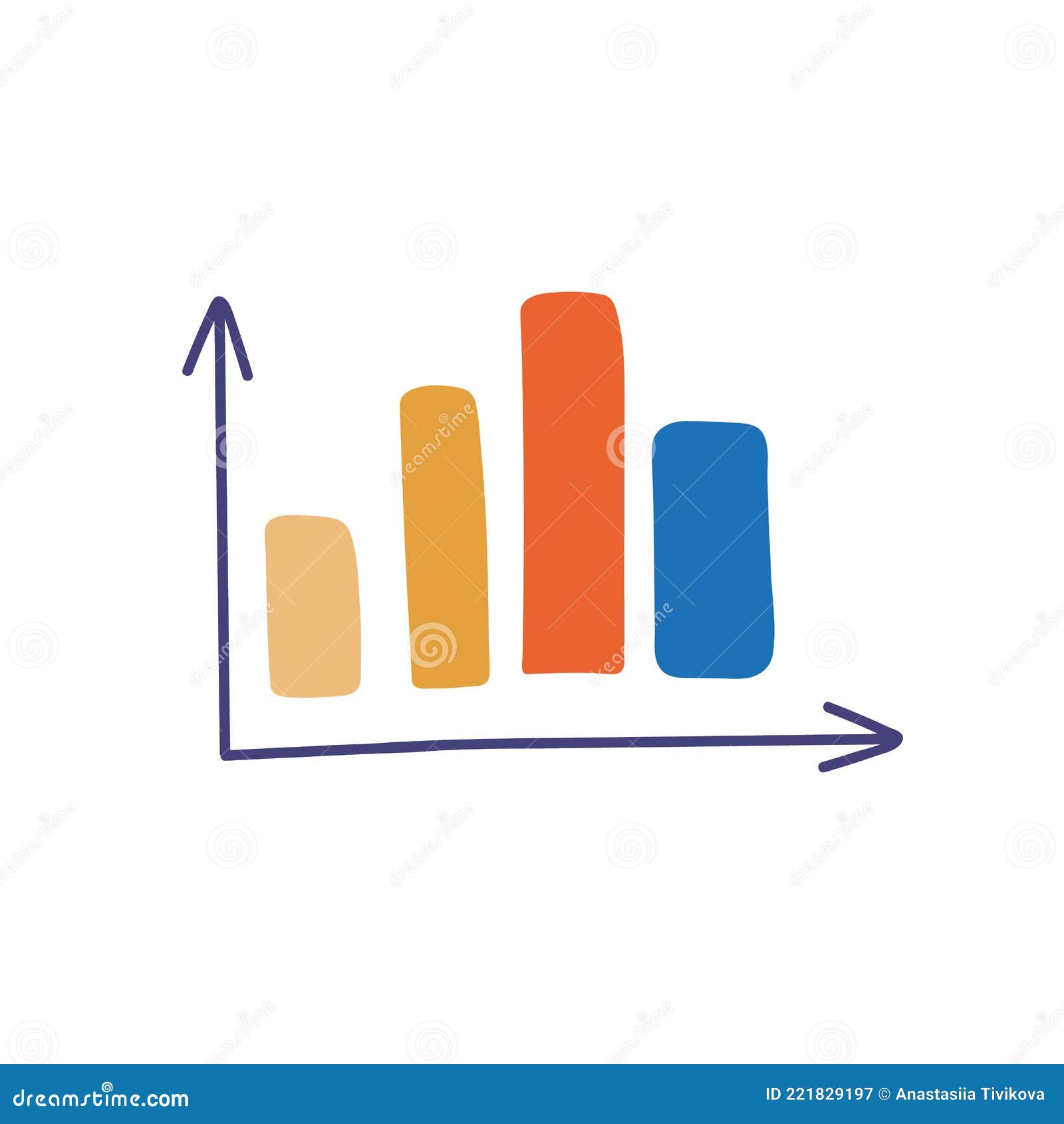 Cute Hand Drawn Clipart of Chart, Graph. Infographic Business Element ...