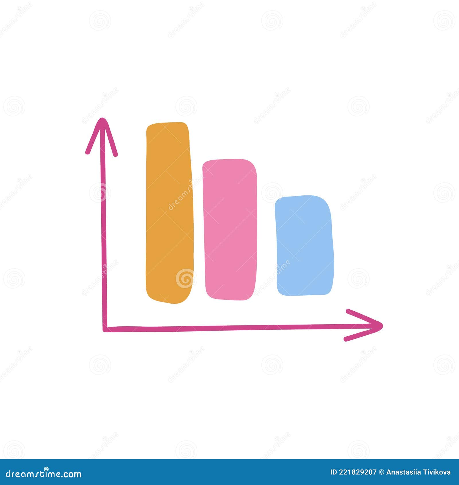 Cute Hand Drawn Clipart of Chart, Graph. Infographic Business Element ...