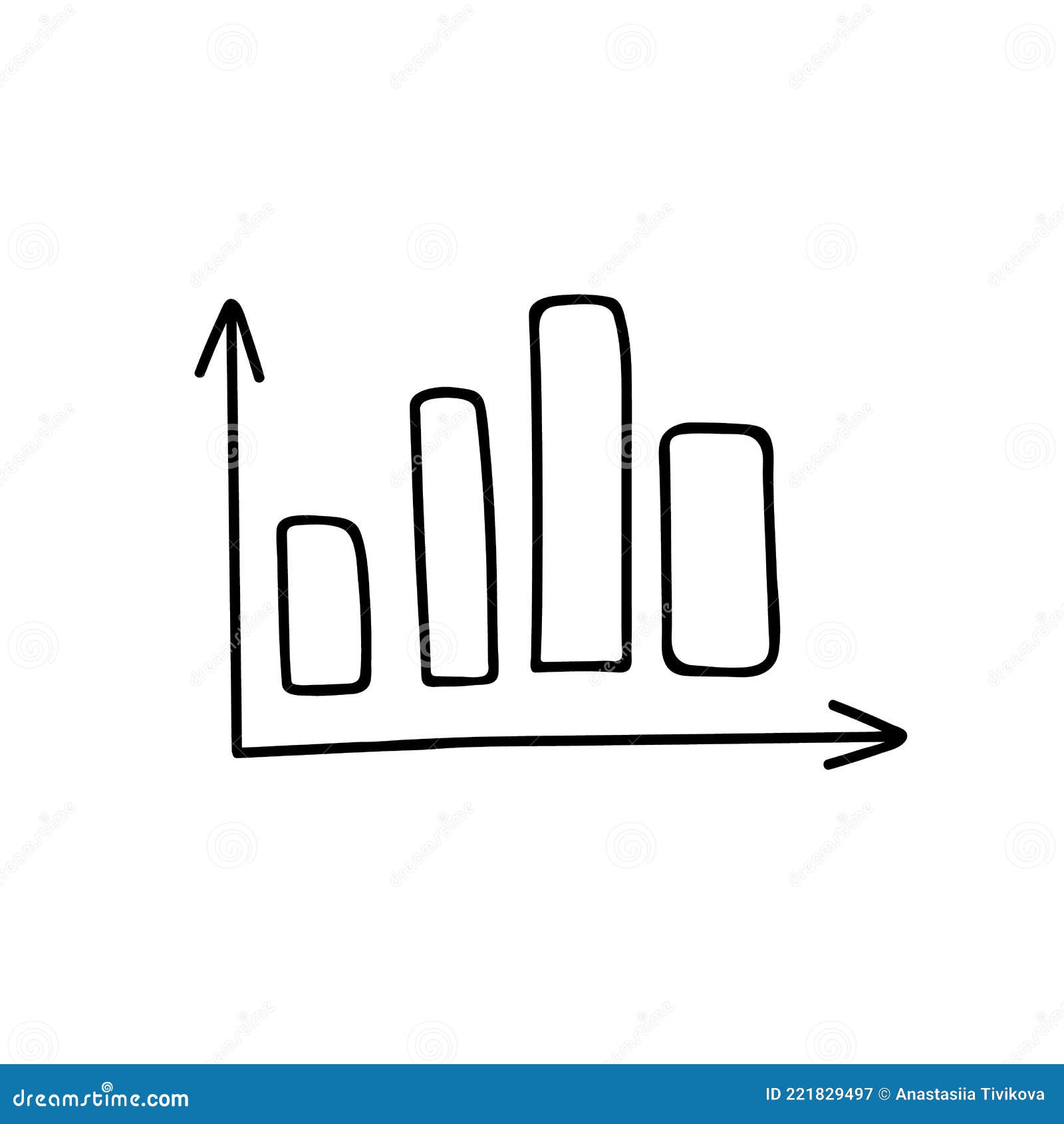 Cute Hand Drawn Doodle of Chart, Graph, Diagram. Infographic Business ...