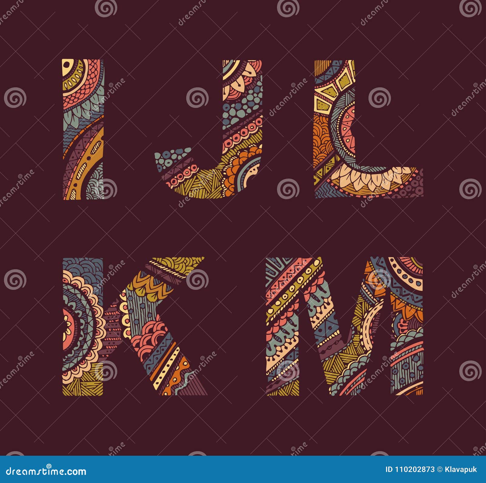 Vector letters set I-M stock vector. Illustration of elements - 110202873