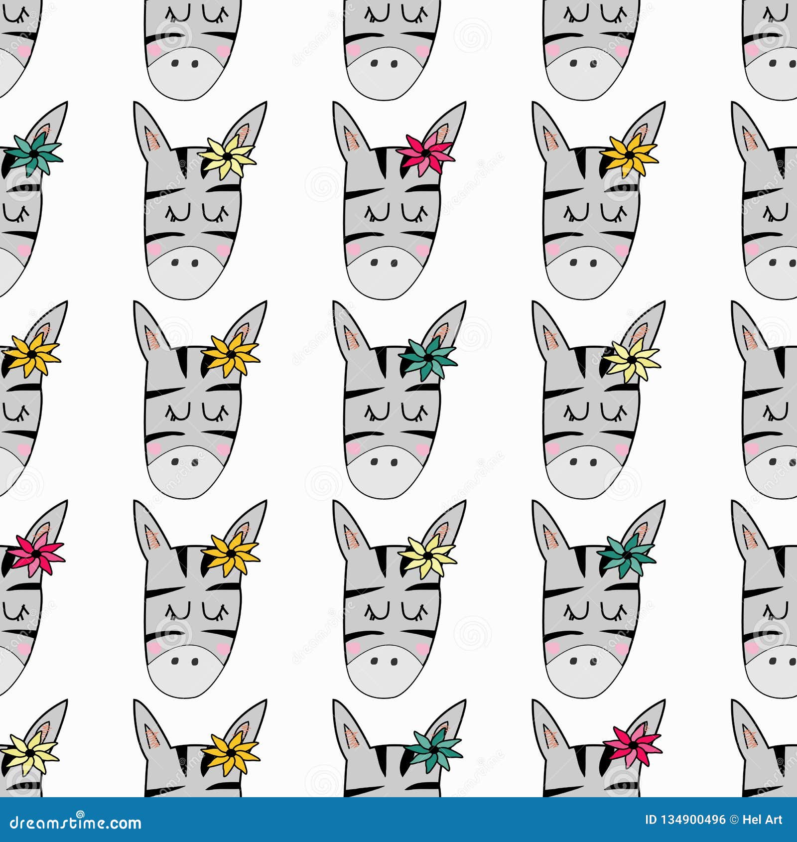 Cute Hand Drawn Funny Zebra Stock Vector - Illustration of cartoon ...