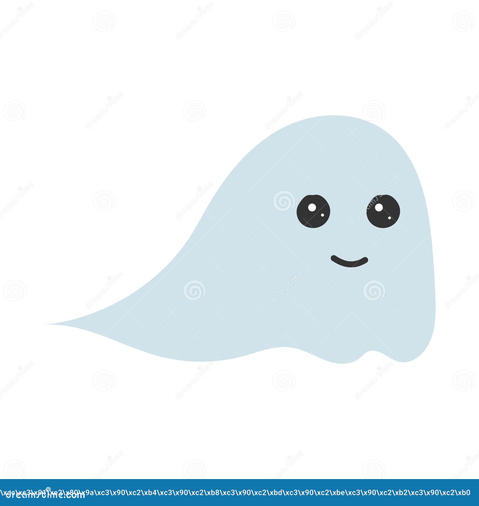 Cute hand-drawn ghost stock vector. Illustration of night - 254644817