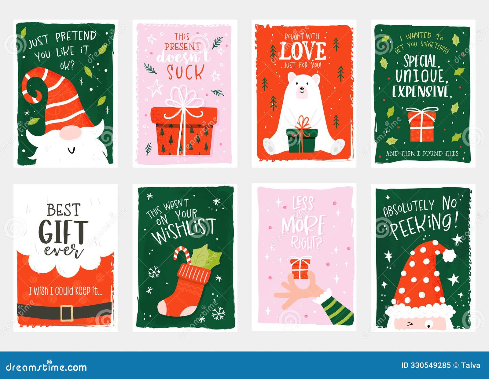 Cute Hand Drawn Gift Tags for Christmas, Typographic Designs and Lovely ...