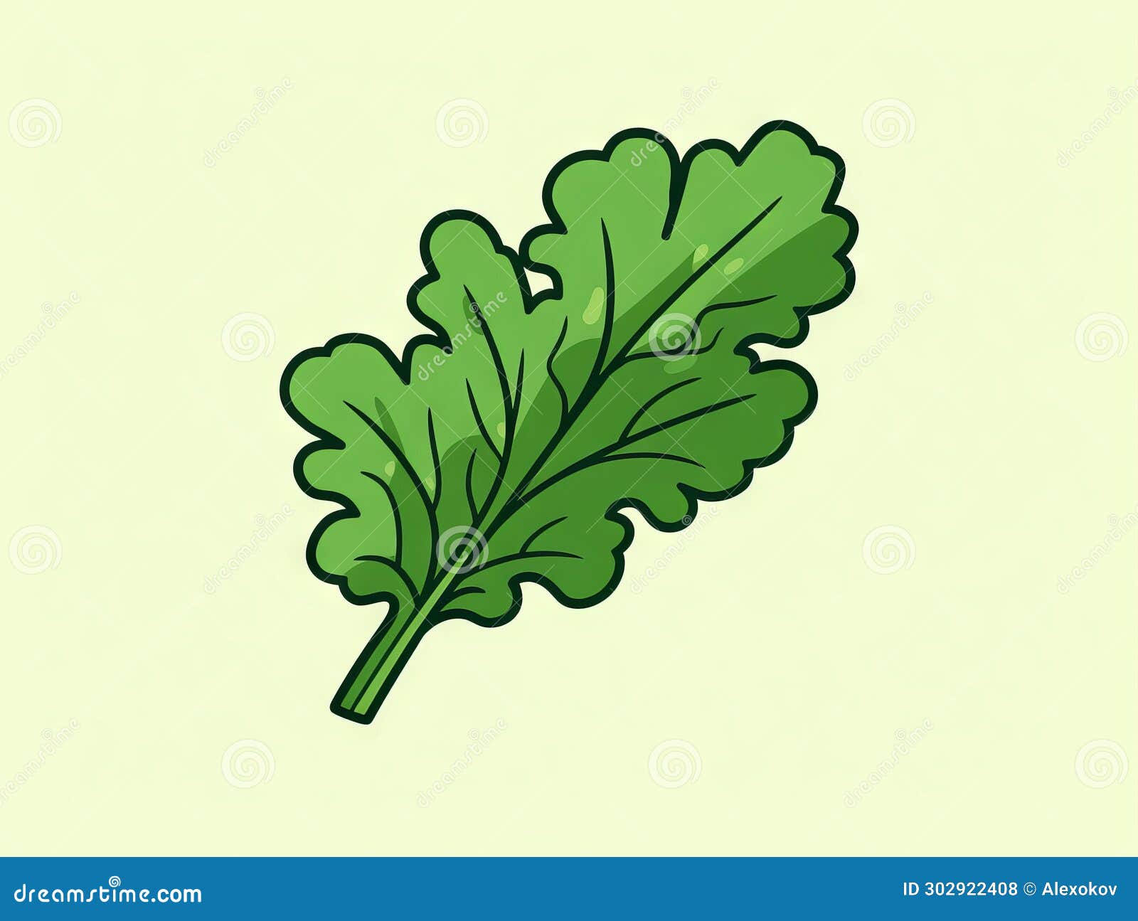 Cute Hand-Drawn Kale Illustration AI Generated Stock Illustration ...