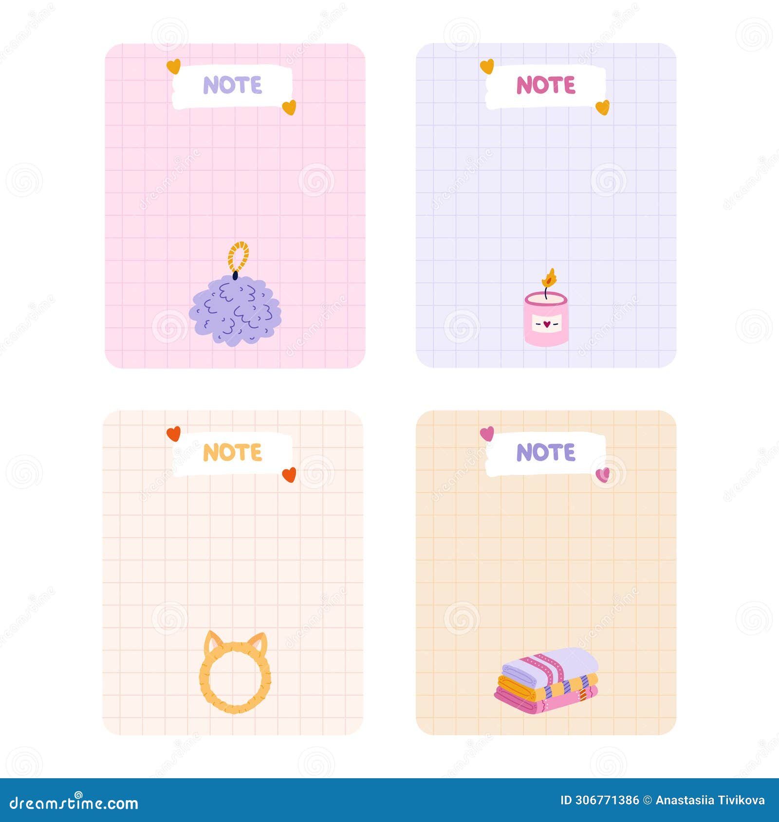 Cute Hand Drawn Notebook Template for To Do List and Notes with Spa ...