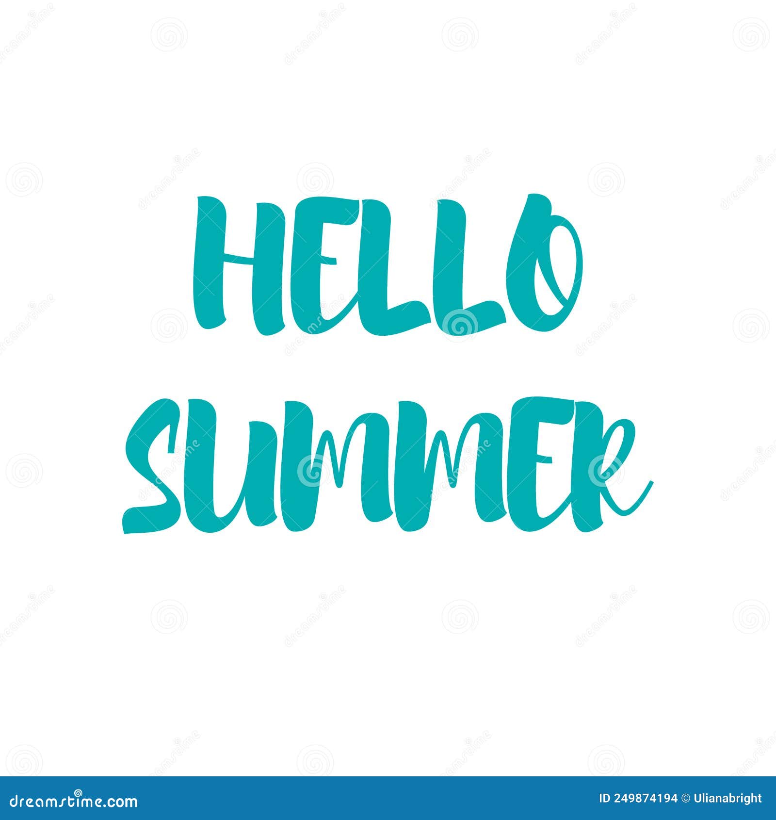 Cute Hand Drawn Summer Lettering. Vector Illustration. Stock Vector ...