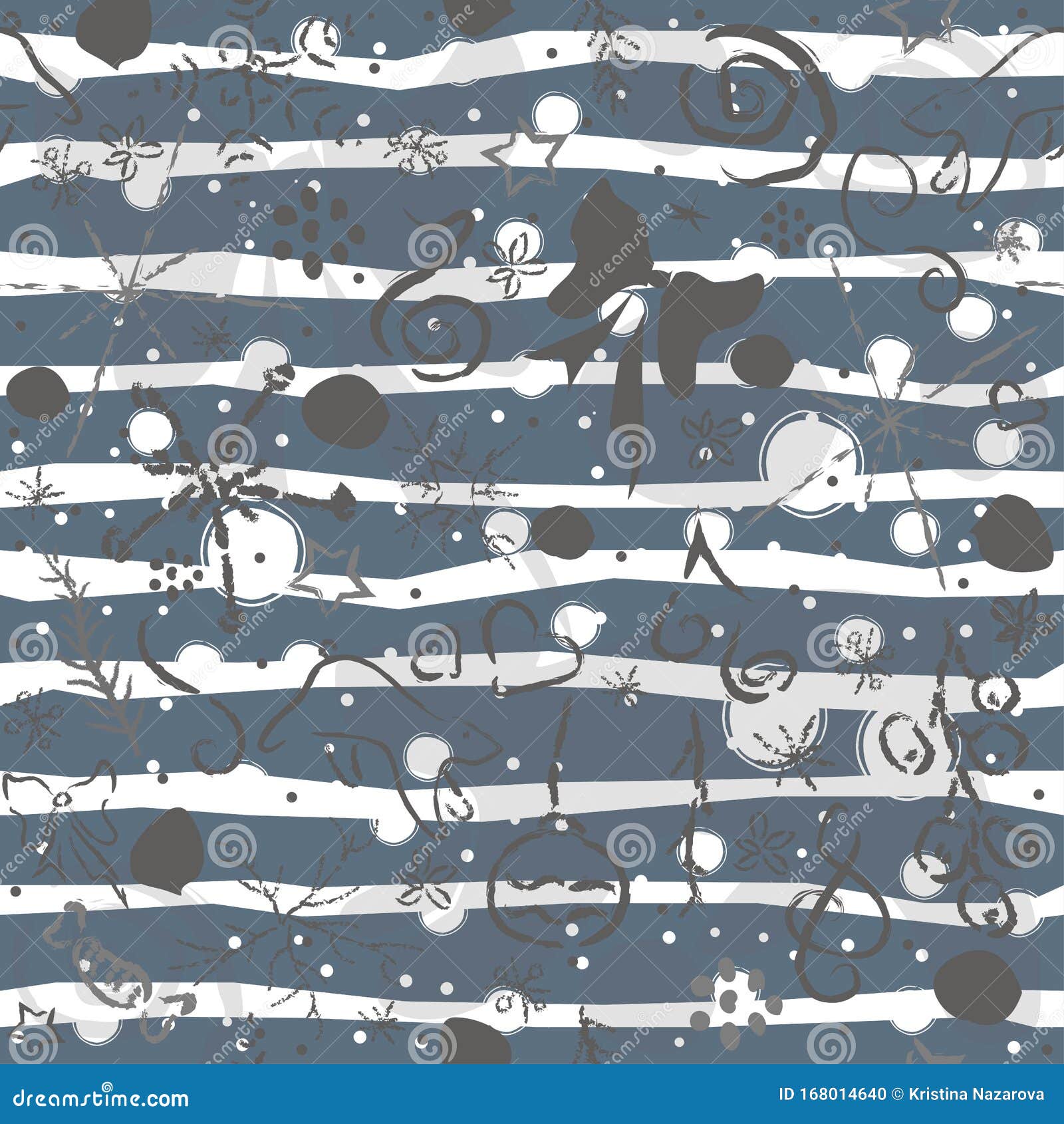 Cute Hand Drawn Winter Pattern. Seamless Texture. Vector Illustration ...