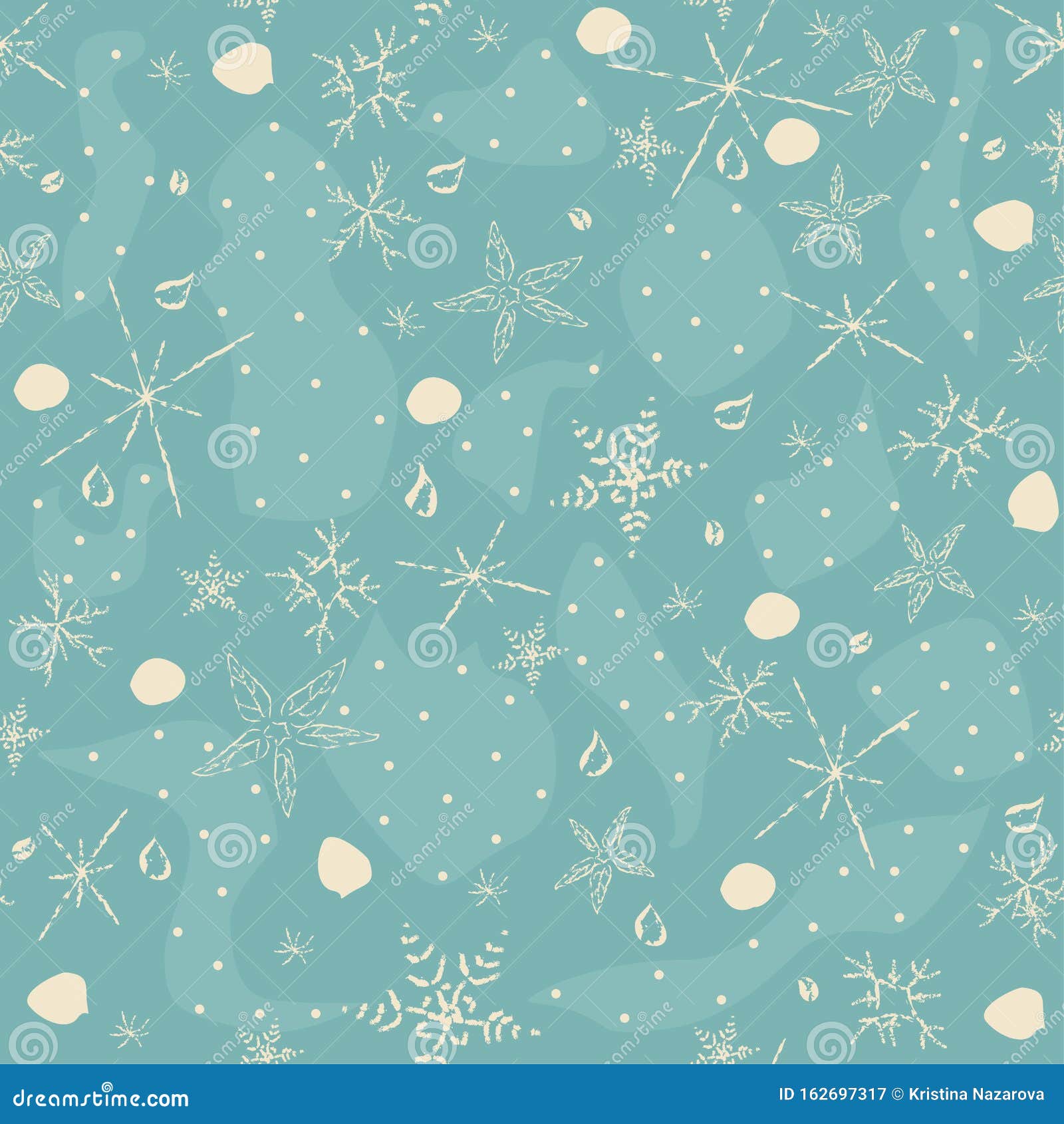 Cute Hand Drawn Winter Pattern. Seamless Pattern. Vector Illustration ...