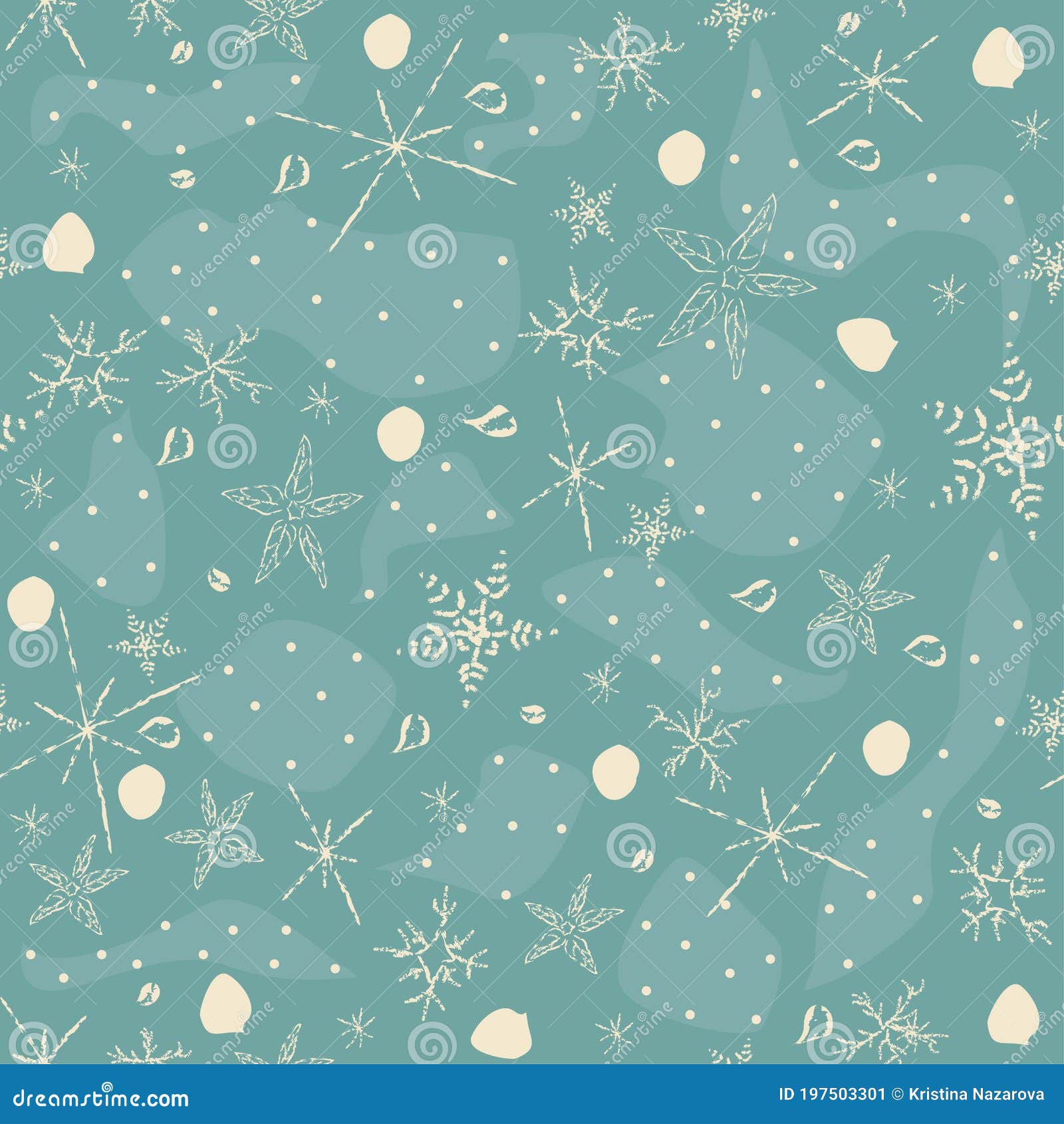 Cute Hand Drawn Winter Pattern. Seamless Pattern. Vector Illustration ...
