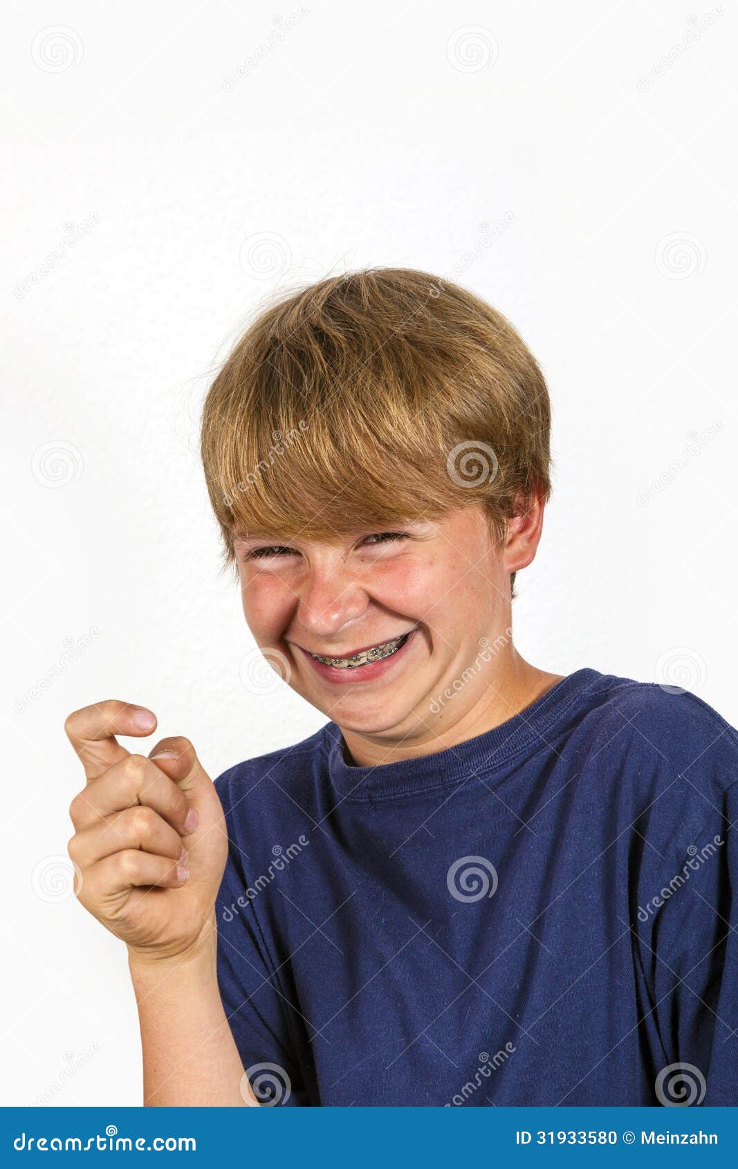 Cute Handsome Boy is Joking Stock Photo - Image of standing, jeans ...