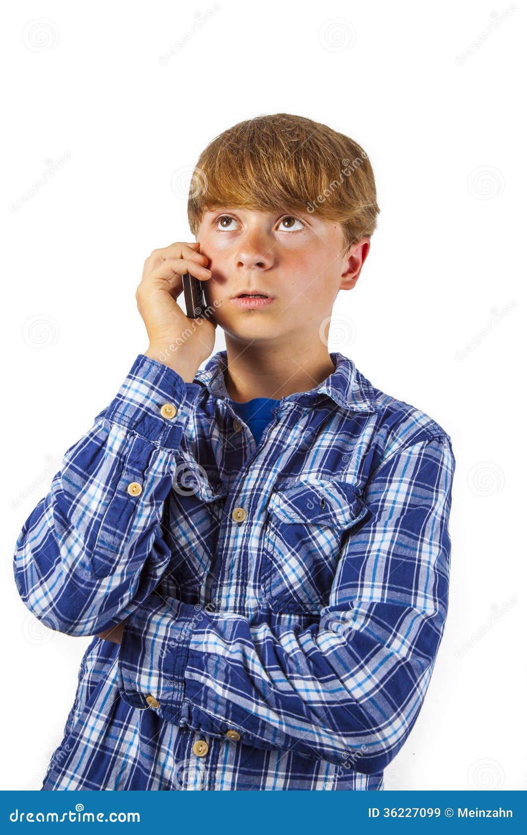 Cute Handsome Young Boy Speaking Stock Image - Image of joyful ...