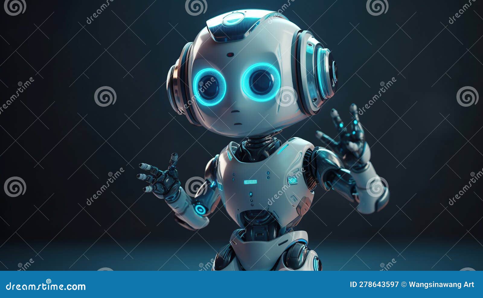 Cute Happy Ai Chatbot Cartoon Character, AI Generated Stock ... Cute Happy Ai Chatbot Cartoon Character, AI Generated Stock ...