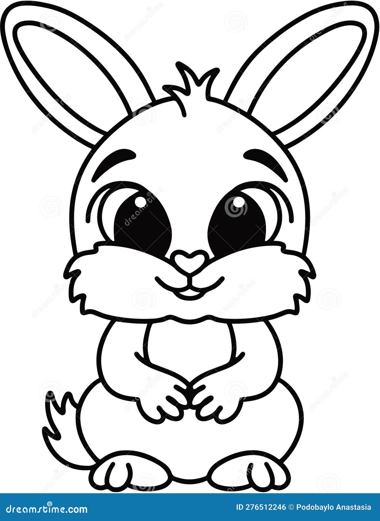 Cute happy bunny vector stock vector. Illustration of bunny - 276512246