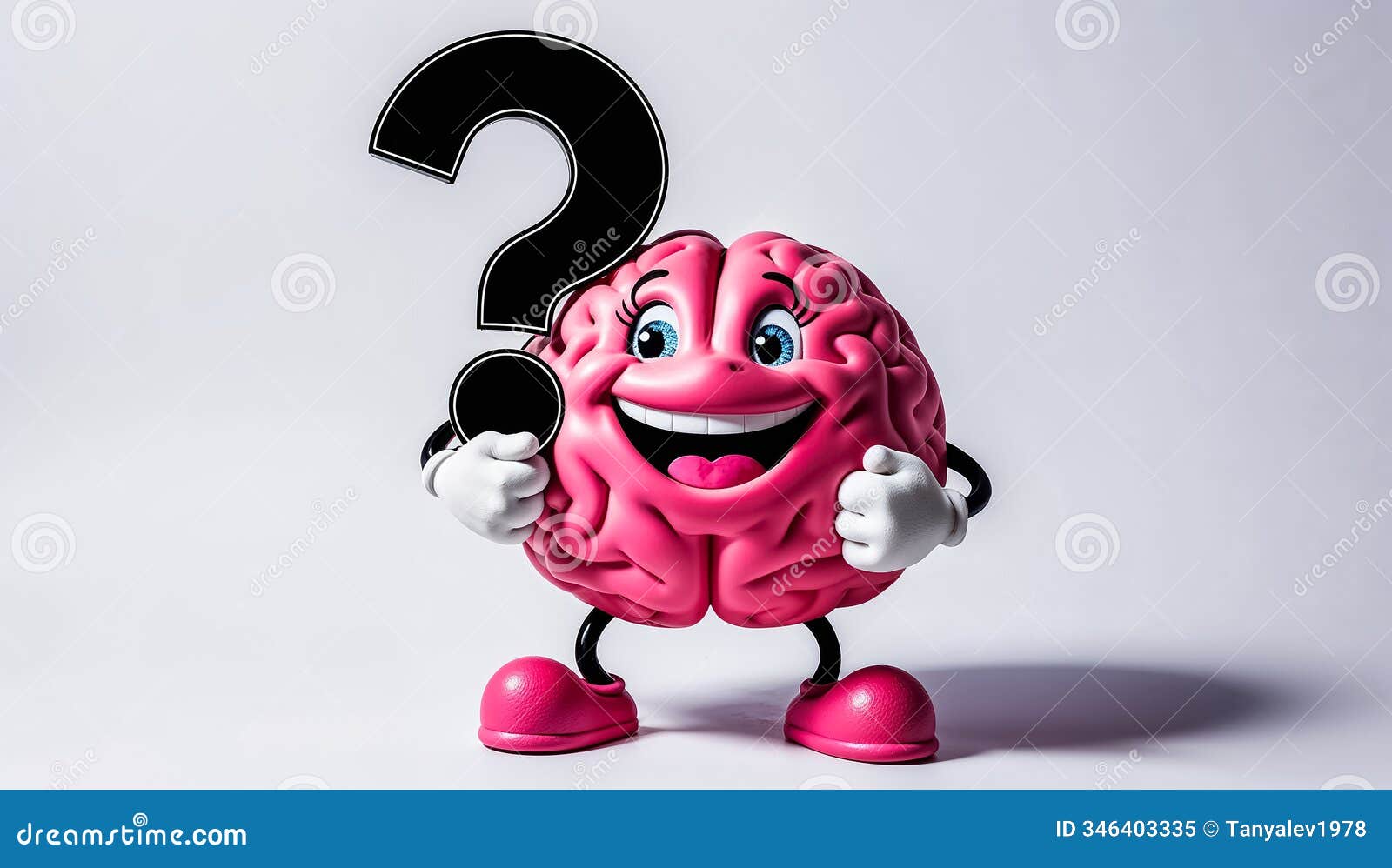 Brain Question Mark Icon Vector Outline Illustration | CartoonDealer ...