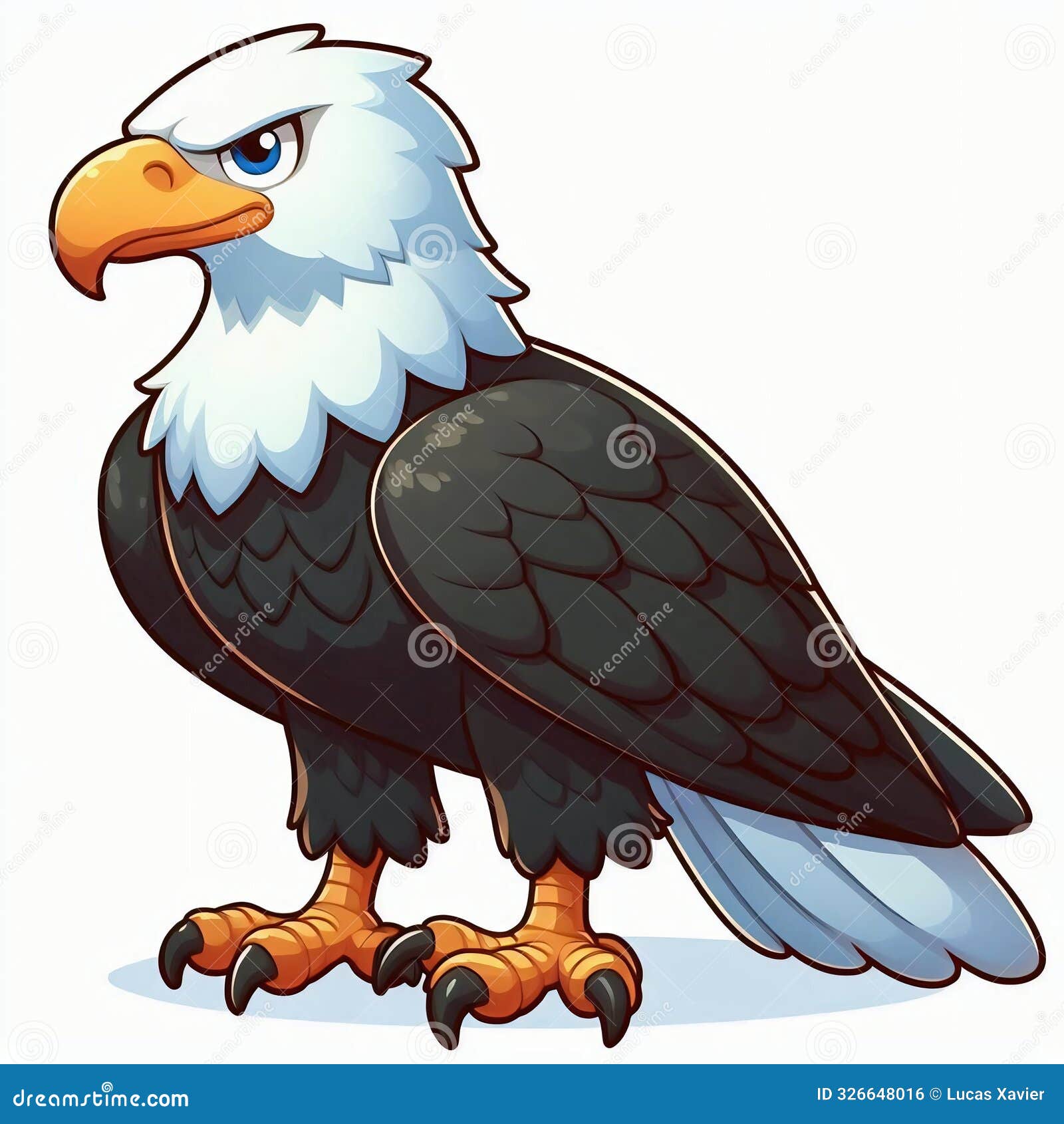 Cartoon eagle art stock illustration. Illustration of graphics - 326648016