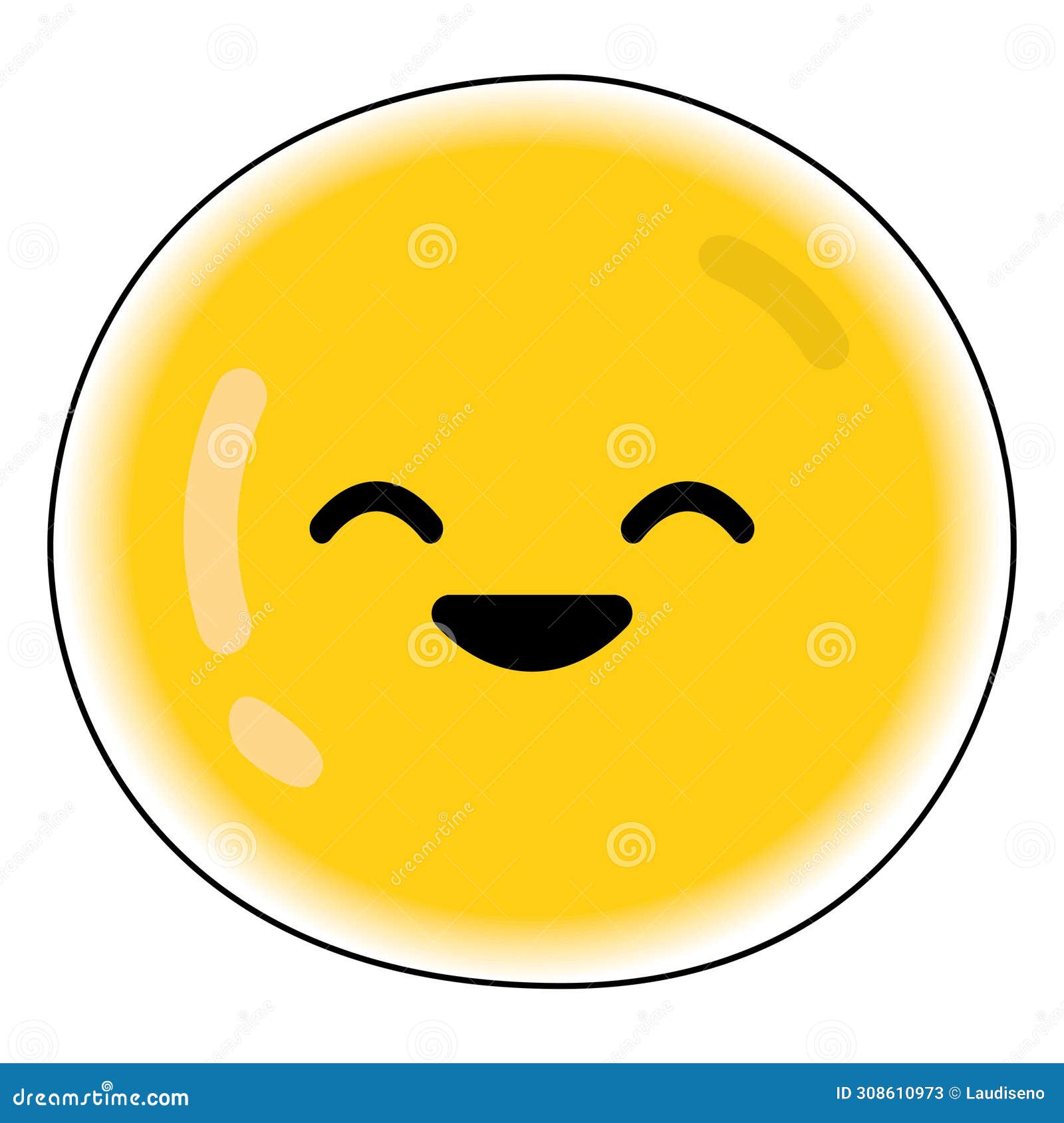Cute Happy Emoji Icon Vector Stock Vector - Illustration of object ...