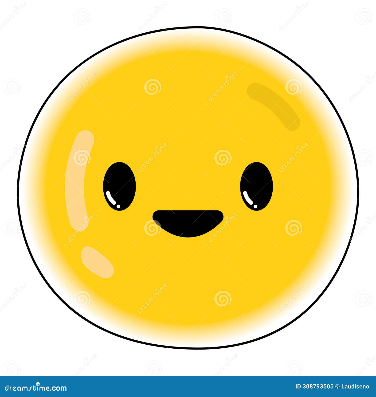 Cute Happy Emoji Icon Vector Stock Illustration - Illustration of funny ...