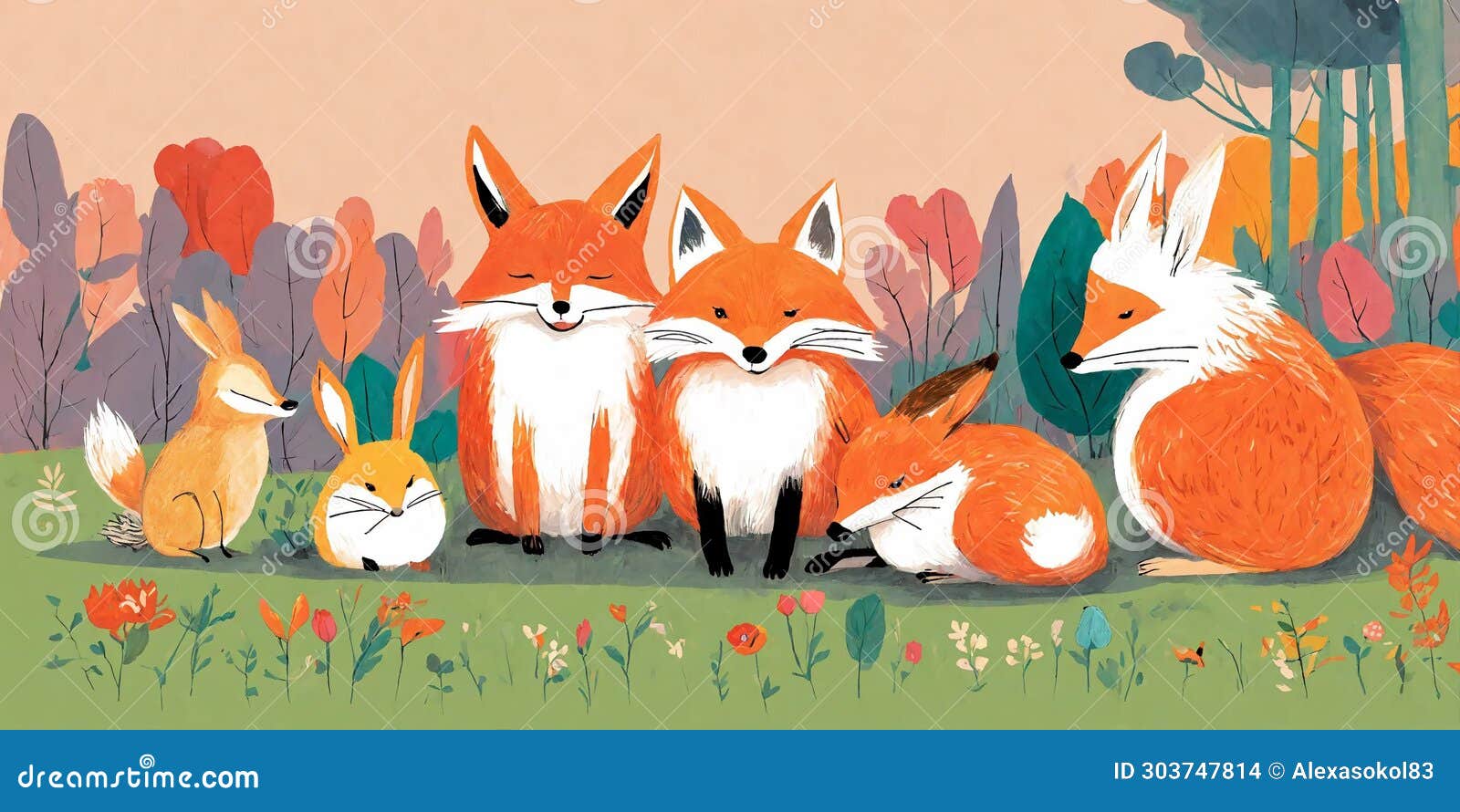 Happy friends cuddling stock illustration. Illustration of friend ...