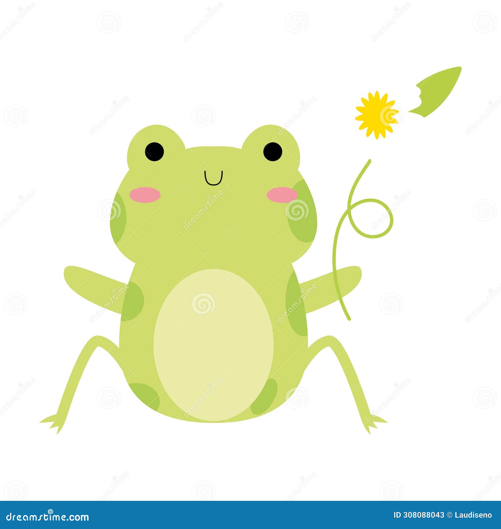 Cute Happy Frog Character Vector Stock Vector - Illustration of smile ...