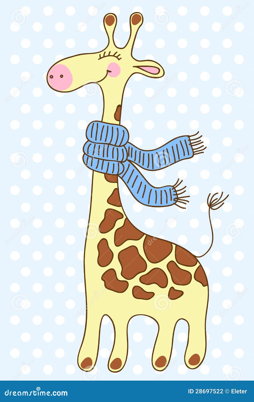 Happy Giraffe Cartoon Isolated On White Background | CartoonDealer.com ...