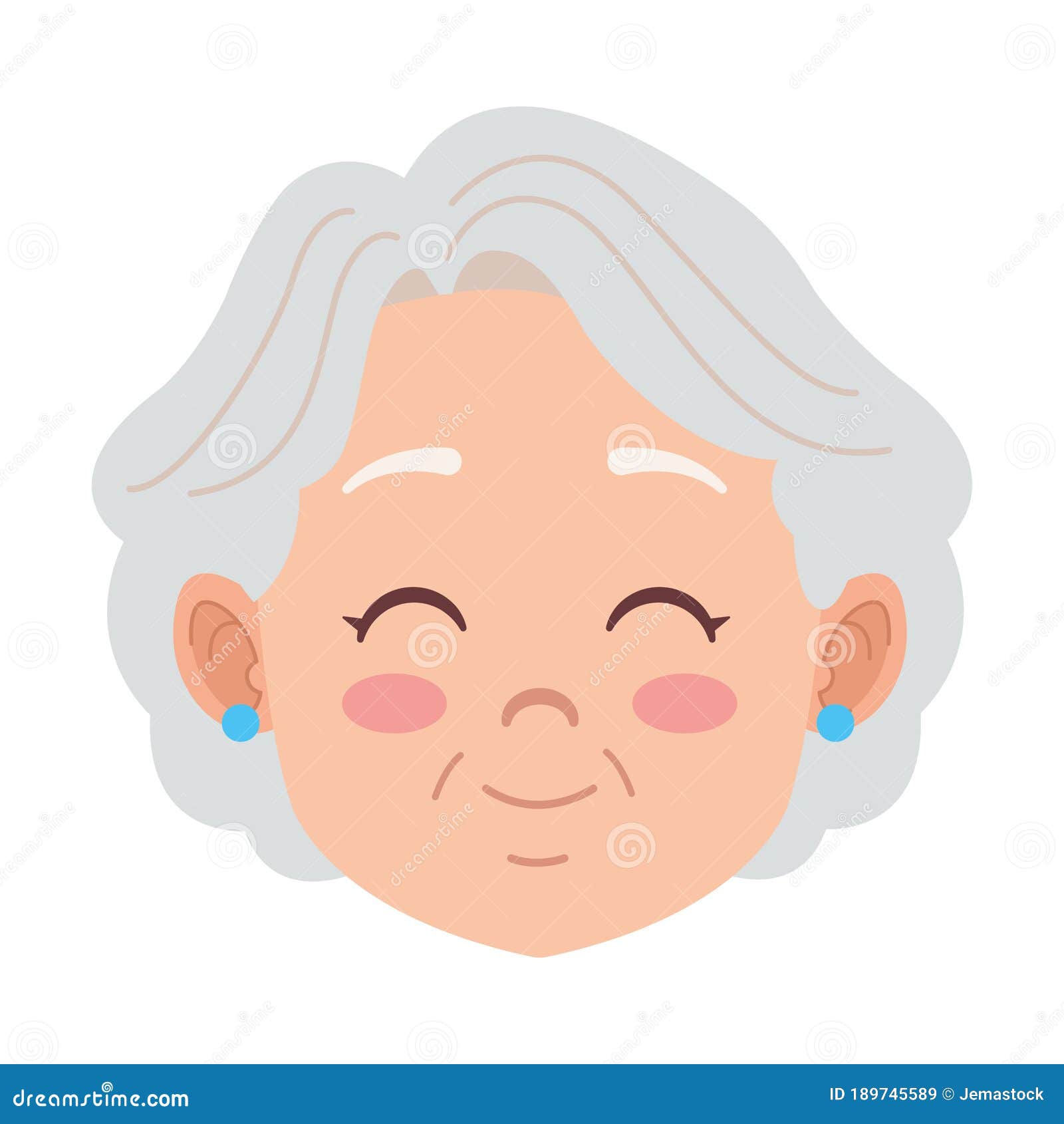 Cute Happy Grandmother Head Avatar Character Stock Vector ... Cute Happy Grandmother Head Avatar Character Stock Vector ...