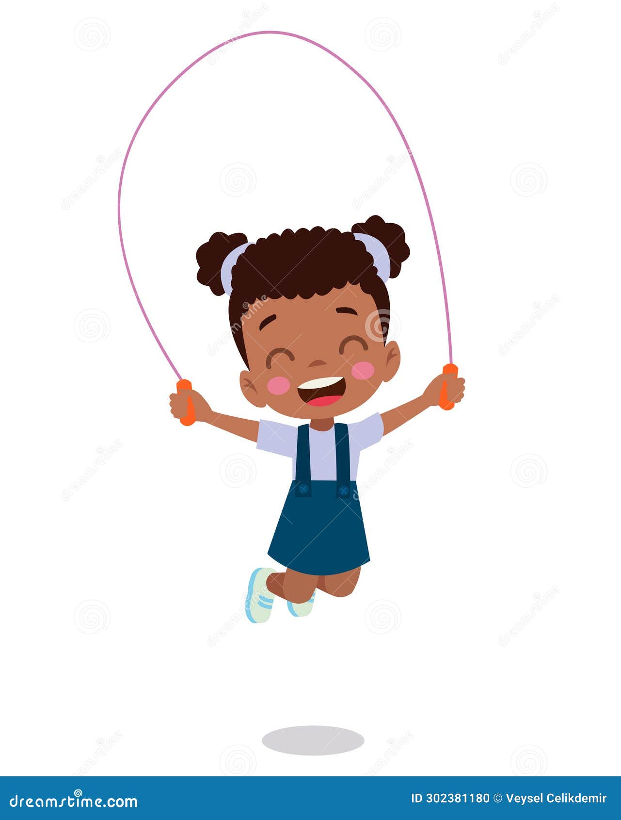 Cute And Happy Kids Jumping Rope Stock Photography | CartoonDealer.com ...