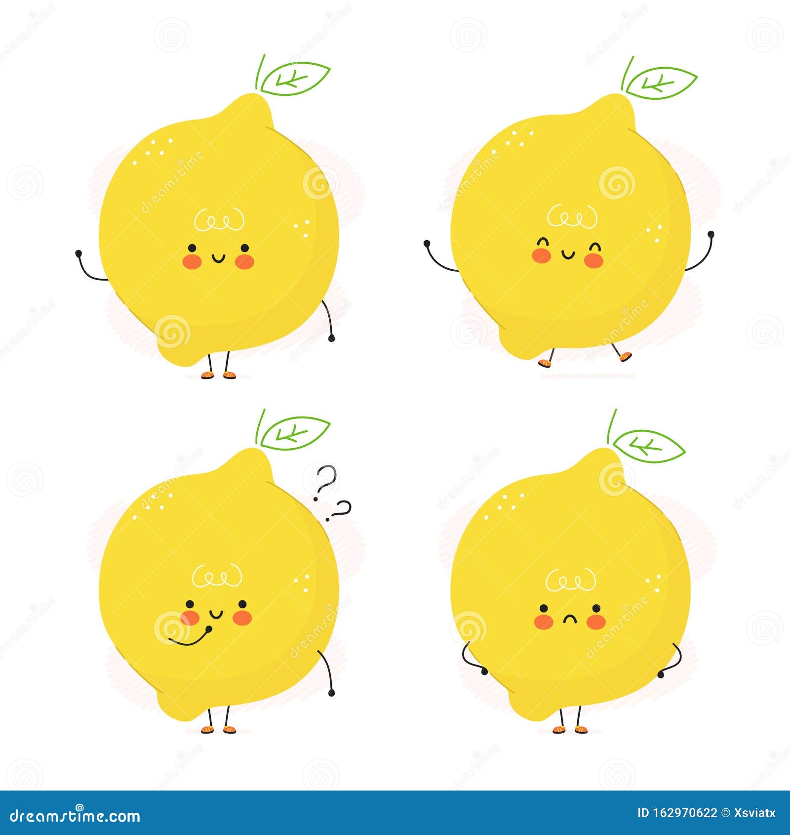 Happy Lemon Simple Clean Cartoon Illustration | CartoonDealer.com #73667393