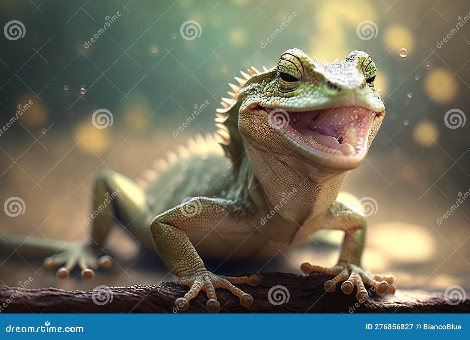 A cute happy lizard stock image. Image of floral, digital - 276856827