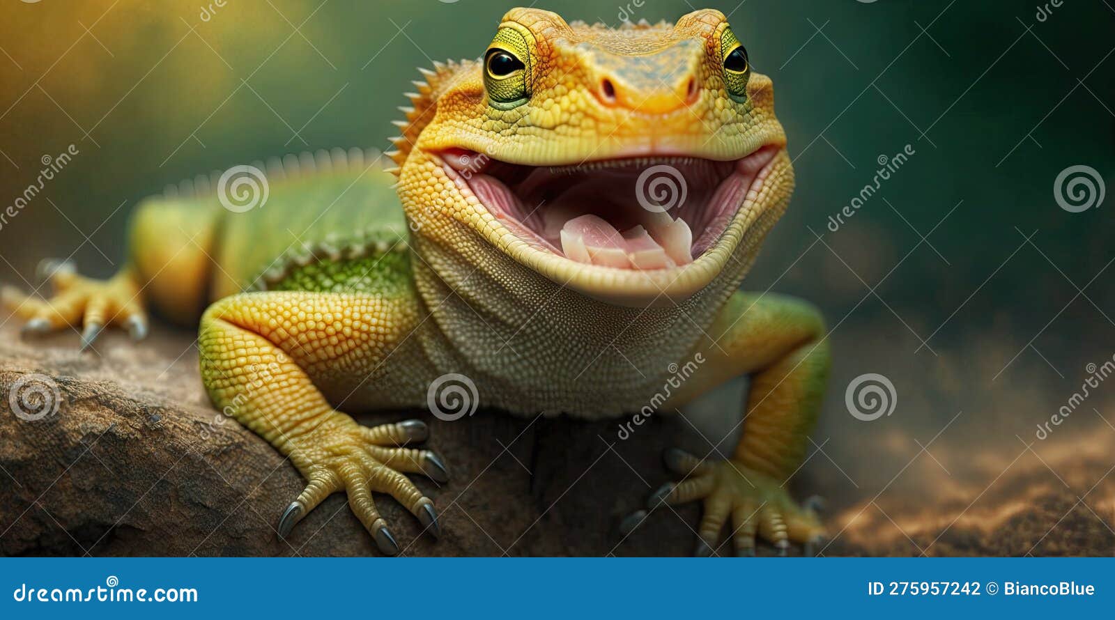 A cute happy lizard stock illustration. Illustration of smile - 275957242