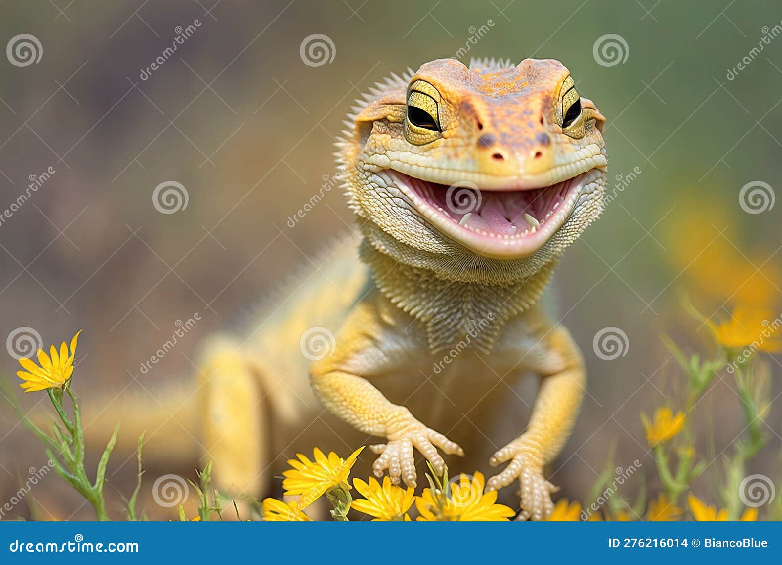 Happy Lizard: Cute Monochrome Ink Drawing For Kids Royalty-Free Stock ...