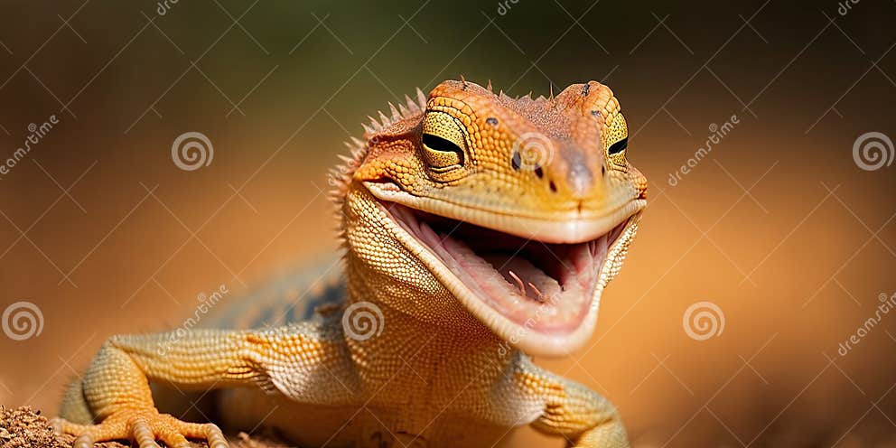 A cute happy lizard stock illustration. Illustration of zoom - 277657498