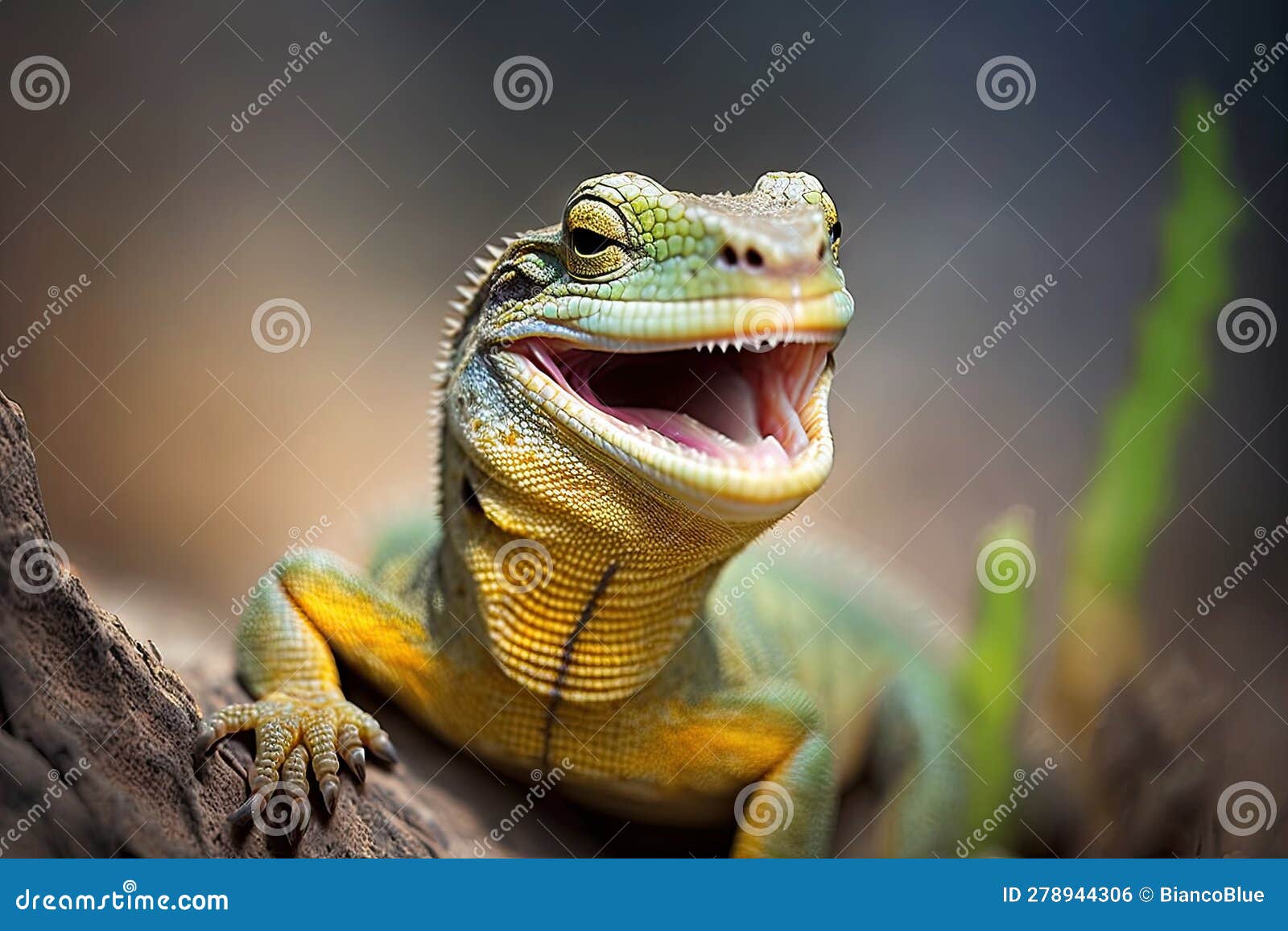 A cute happy lizard stock illustration. Illustration of background ...