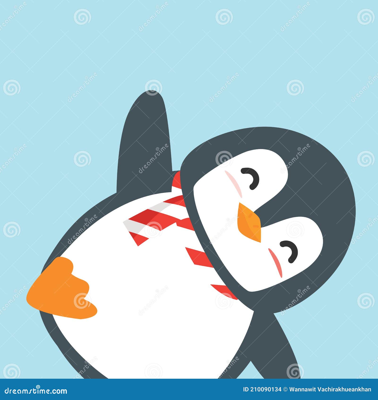 Cute Happy Penguin Cartoon Vector Stock Vector - Illustration of arctic ...