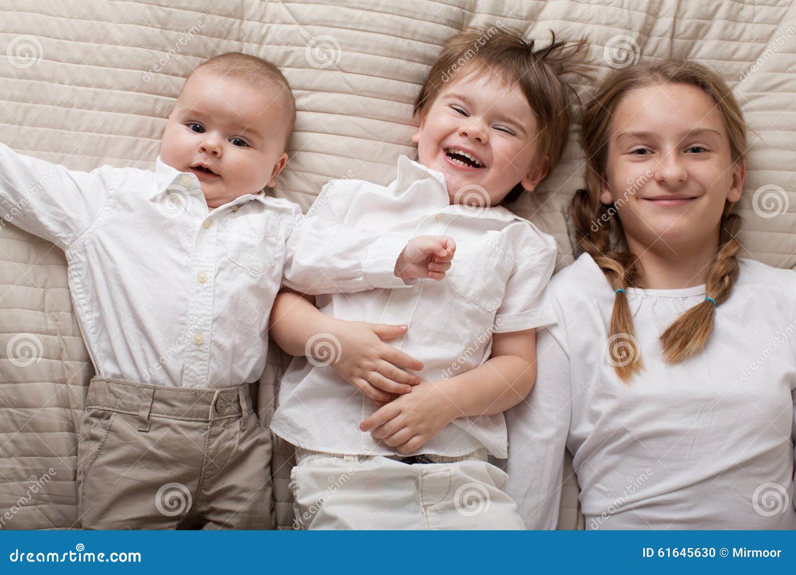 Cute Happy Siblings Expressing Happiness. Stock Photo - Image of people ...