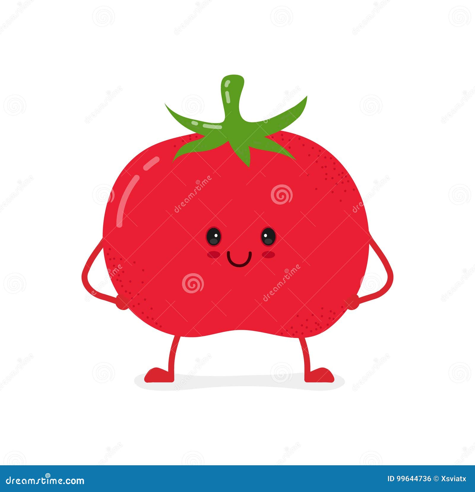 Cute Happy Smiling Raw Frash Tomato Vegetable Stock Vector ...