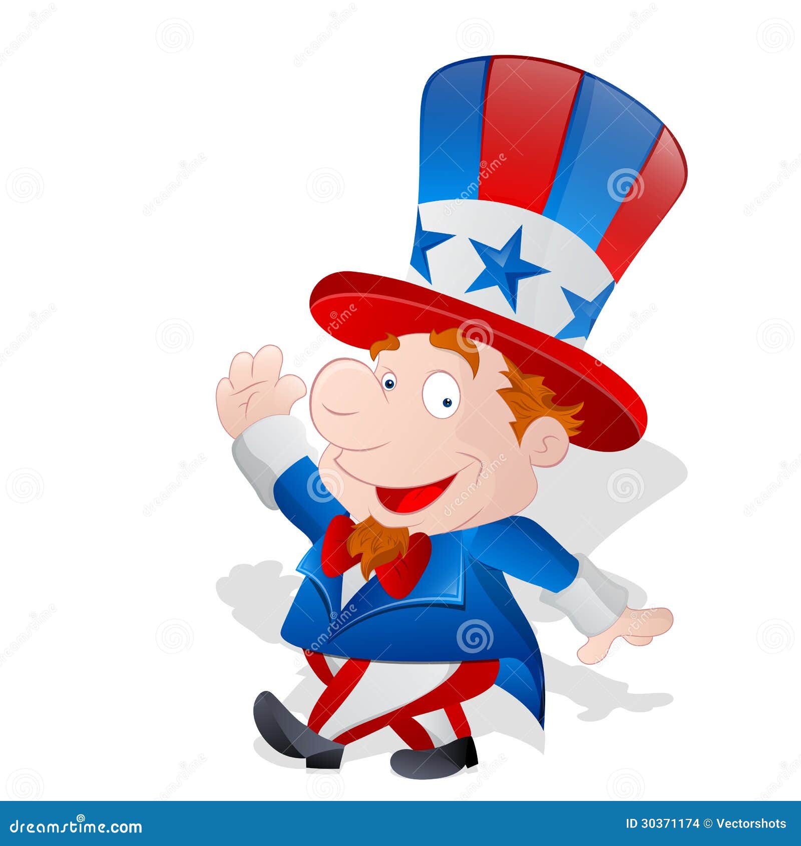 Happy Uncle Sam Vector Illustration | CartoonDealer.com #16940968